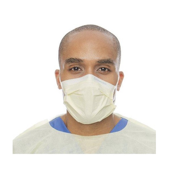 Halyard Health Model 47117 3 Layer Procedure Mask 50 Masks/ Box Yellow ...